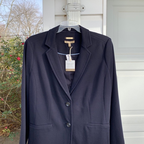 Talbots | Jackets & Coats | Nwt Talbots Navy Blue Italian Fabric Lined ...